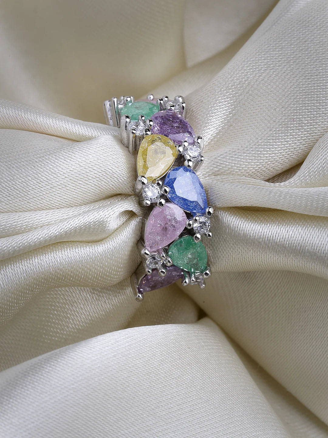 SILVER VIVID VISTA SPECTRUM RING